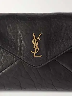 Saint Laurent Cassandre Mini Textured-leather Shoulder Bag