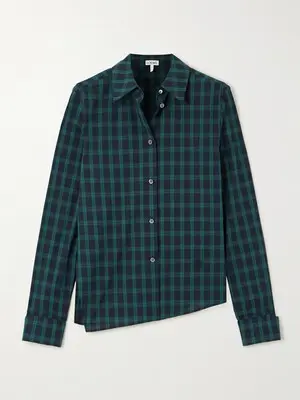 Loewe Asymmetric Checked Cotton-poplin Shirt