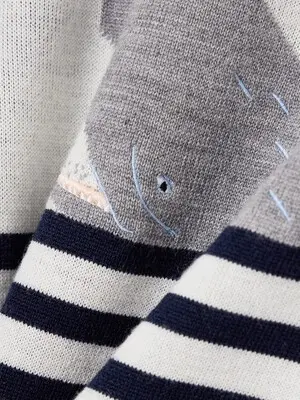 Loewe Embroidered Jacquard-knit Wool-blend Sweater