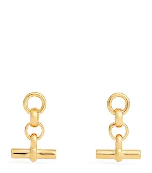 TILLY SVEAAS Plated T-bar Drop Earrings - Gold