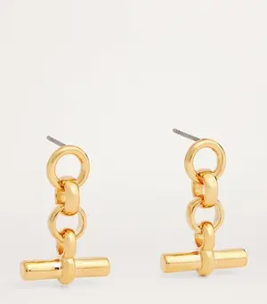 TILLY SVEAAS Plated T-bar Drop Earrings