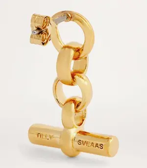 TILLY SVEAAS Plated T-bar Drop Earrings