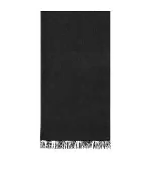 Saint Laurent Silk-cashmere Scarf - Black