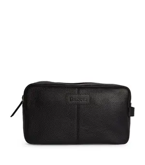 Barbour Leather Highgate Wash Bag