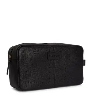Barbour Leather Highgate Wash Bag