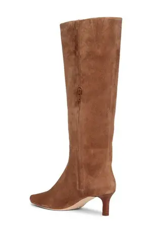 Paige Ansley Kitten Heel Knee High Boots - Truffle