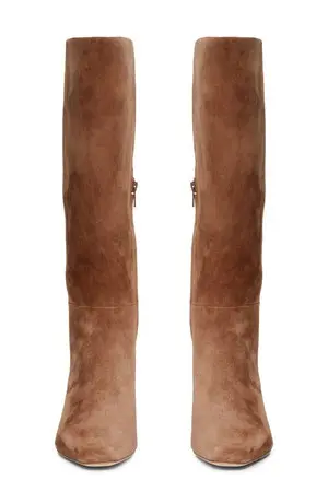 Paige Ansley Kitten Heel Knee High Boots - Truffle