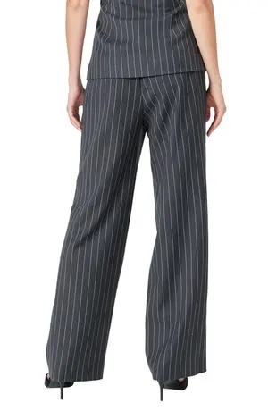 Endless Rose Pinstripe High-waist Trousers