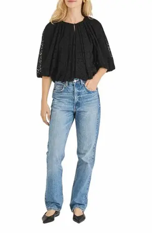 Rebecca Taylor Idun Lace Top - Black