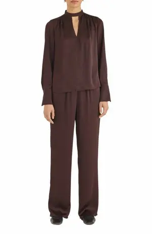 Rebecca Taylor Gianna Tie Neck Blouse
