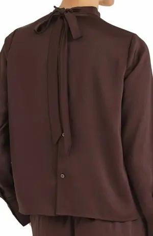 Rebecca Taylor Gianna Tie Neck Blouse