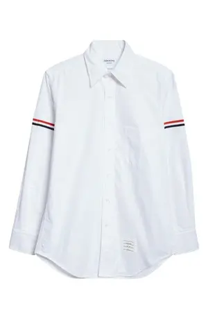 Thom Browne Classic Cotton Poplin Button-down Shirt - White