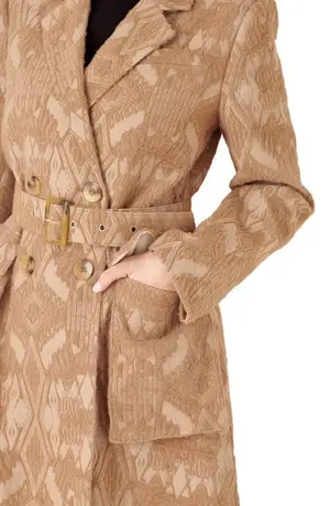 English Factory Brocade Swing Coat