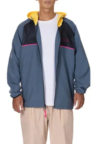 VAST Packable Water Repellent Windbreaker - Steel Blue