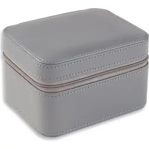 BEY-BERK Matteo Leather Watch Case - Grey