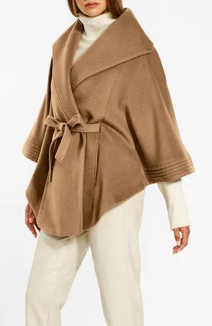 Sentaler Baby Alpaca And Wool Belted Cape - Brown