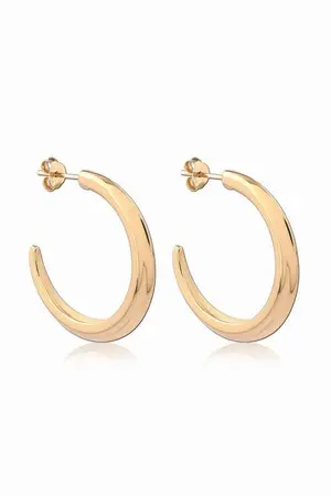 ASTOR & ORION Crescent Hoop Earrings - Gold