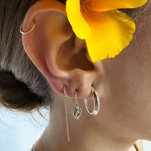 ASTOR & ORION Heart Threader Earrings
