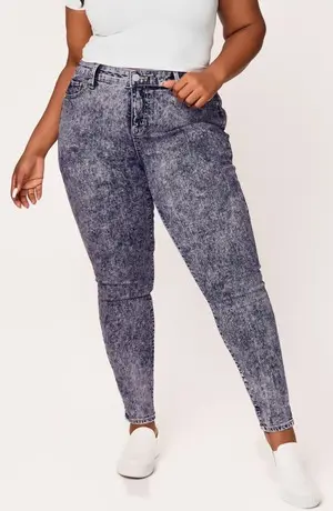 SLINK JEANS Ankle Skinny Jeans - Misty