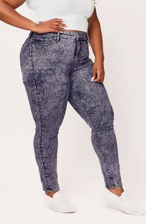 SLINK JEANS Ankle Skinny Jeans - Misty