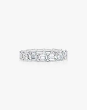 Ring Concierge Sideways Emerald Diamond Eternity Band - One-color