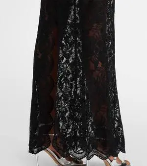 Rabanne Lace-trimmed Maxi Dress - Black
