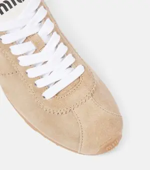 Miu Miu Plume Suede Sneakers