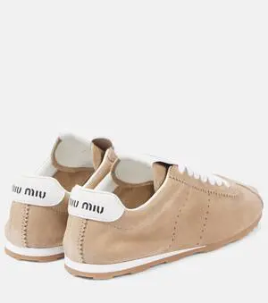Miu Miu Plume Suede Sneakers