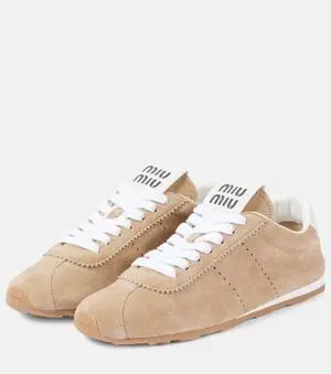 Miu Miu Plume Suede Sneakers