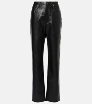 AGOLDE 90's Pinch Waist High-rise Straight Pants - Black