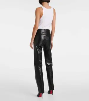 AGOLDE 90's Pinch Waist High-rise Straight Pants - Black
