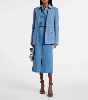 GIANVITO ROSSI Portofino 85 Denim Sandals