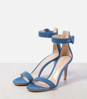 GIANVITO ROSSI Portofino 85 Denim Sandals