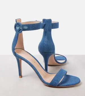 GIANVITO ROSSI Portofino 85 Denim Sandals