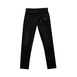 Off-White Front Zip Jeans - Black