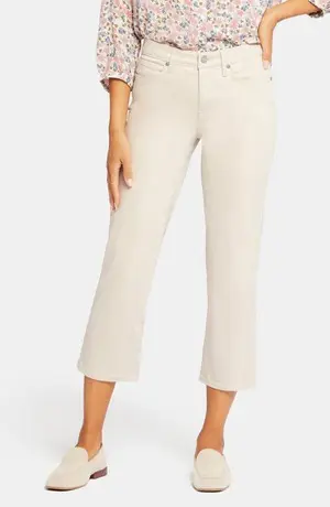 NYDJ Piper Crop Relaxed Straight Leg Jeans - Feather