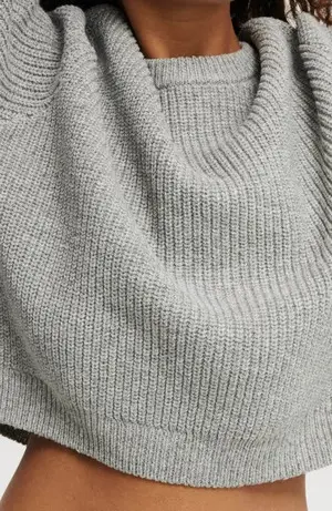 COTTON ON Rib Crop Crew Neck Sweater