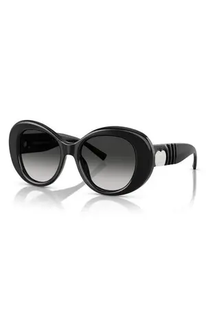 Tiffany & Co. 52mm Gradient Round Sunglasses - Black