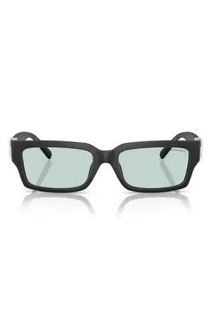 Tiffany & Co. Tiffany & Co. 56mm Rectangular Sunglasses Matte Black