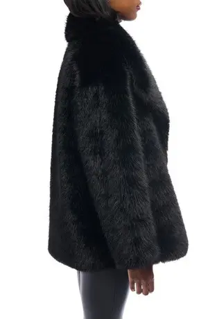 AZALEA WANG Old Hollywood Faux Fur Jacket