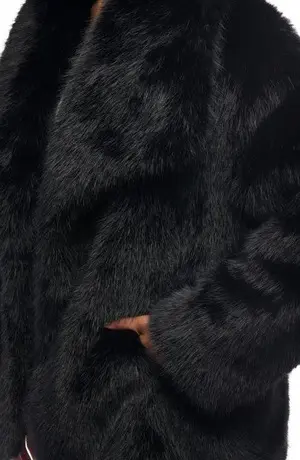 AZALEA WANG Old Hollywood Faux Fur Jacket