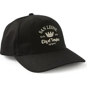 COTTON ON 5 Panel Cap - Black San Leone