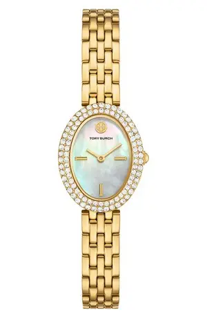 Tory Burch The Oval Two-tone Bracelet Watch - Gold