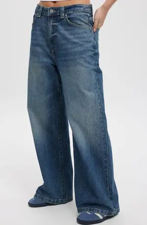 COTTON ON Low Super Baggy Jean Blue Dusk