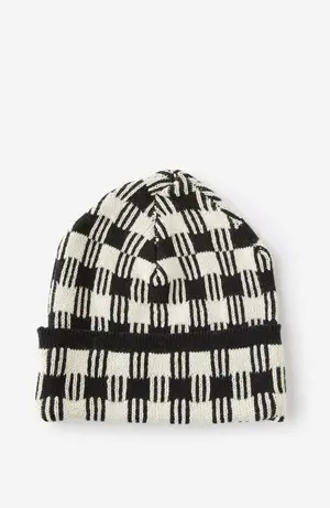 COTTON ON Tall Beanie Black White Pattern