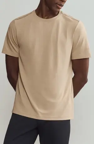 RHONE Origin Crewneck T-shirt Savannah Tan