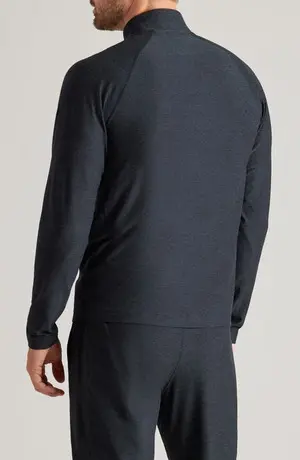 RHONE Atmosphere Midweight Quarter Zip Pullover - True Black