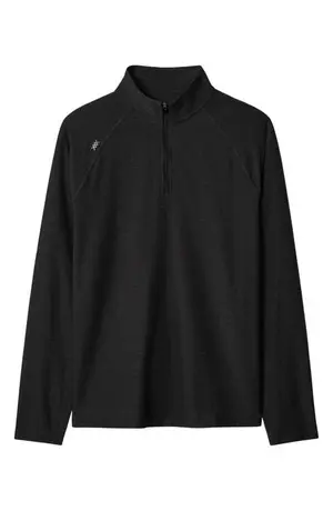 RHONE Atmosphere Midweight Quarter Zip Pullover - True Black