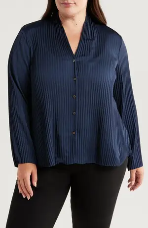 NIC+ZOE Pleat Satin Shirt