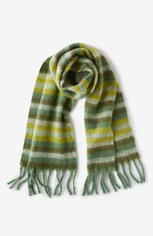 COTTON ON Wide Scarf Greenmulti Stripe
